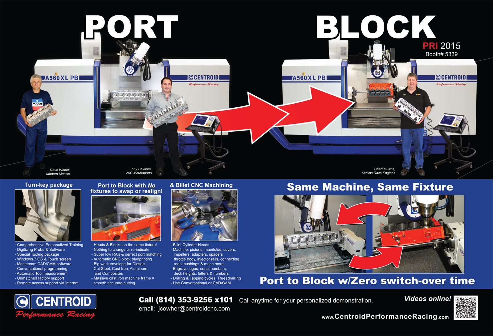 CNC Cylinder Head Porting and Engine Block Machining Videos from CENTROID